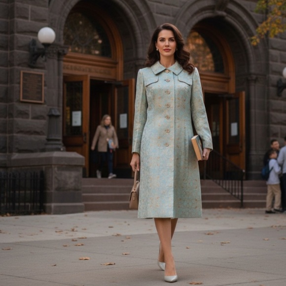 Robert Leonard | Jackets & Coats | Vintage 96s Robert Leonard Pale Blue ...